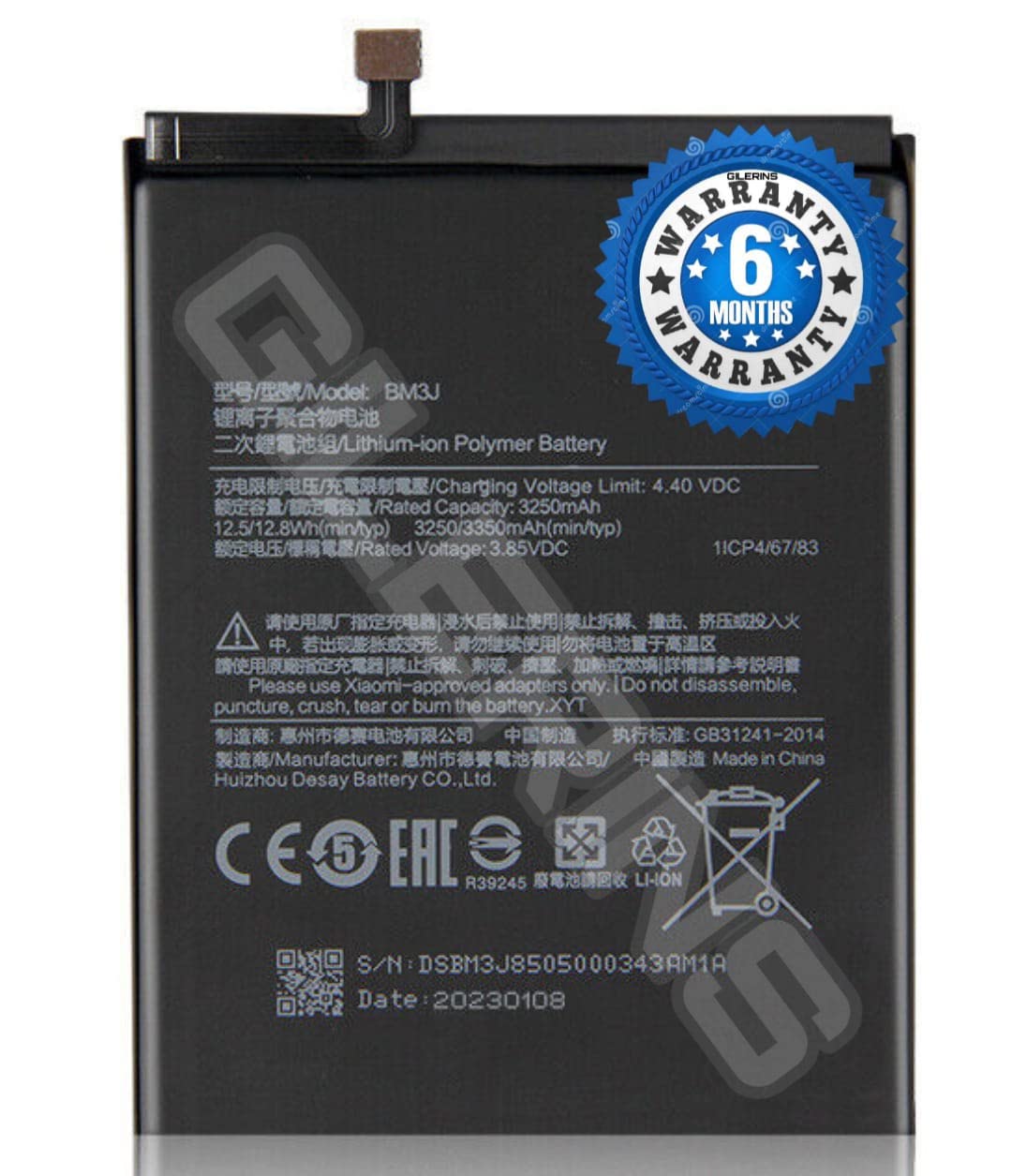 Original BM3J Battery for Xiaomi Mi 8 Lite (M1808D2TG) (BM3J) Battery ...