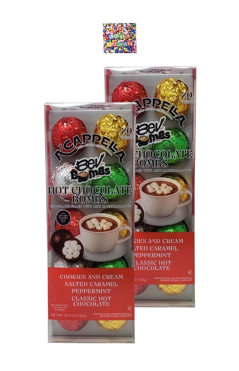 Amazon.com : Acappella Bev Bombs Hot Chocolate Bombs Assortment - 40 ...