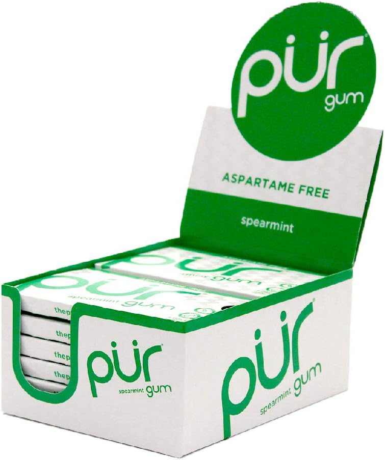 PUR Gum Sugar Free Chewing Gum with Xylitol, Aspartame Free + Gluten ...
