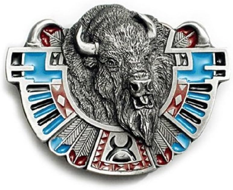 Amazon.com: Buffalo Totem Belt Buckle Native American Bison : Clothing ...