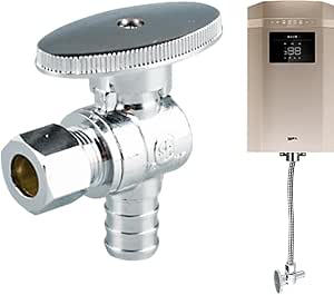 Amazon.com: Angle Stop | 1/2-in Nominal x 3/8-in OD Outlet Chrome ...