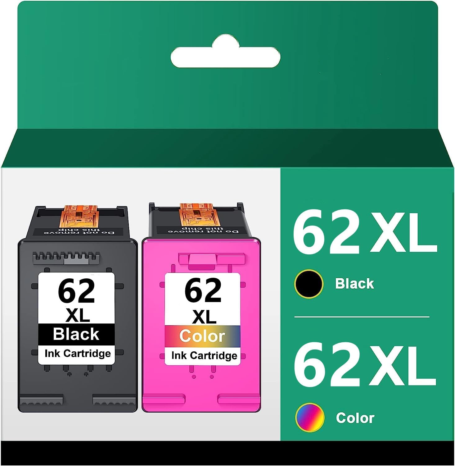 Cartucce 62 62xl 62 xl Nero e Colore per Cartuccia HP 62 62xl 62 xl Nero e Colore per Envy 5540 ...