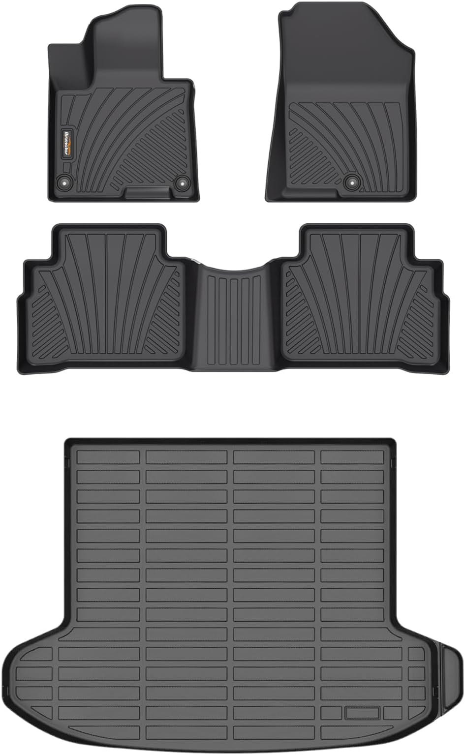 Amazon.com: SMARTLINER All Weather Custom Fit Black 2 Row Floor Mats ...