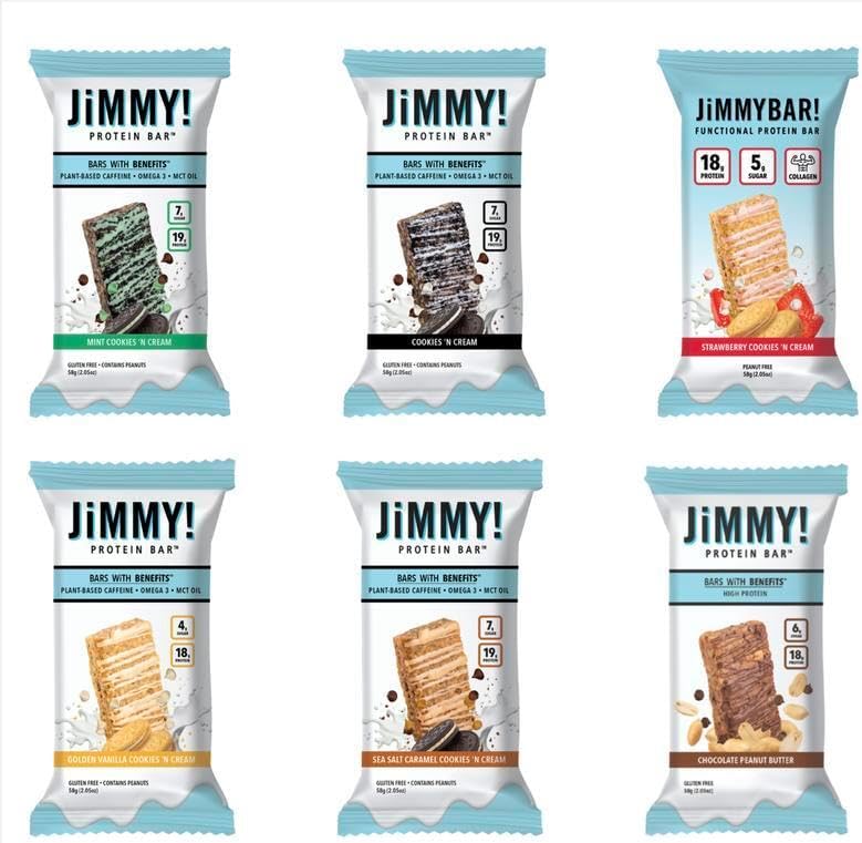 Amazon.com : JiMMY! Protein Bar, 12 Count - High Performance Energy Bar ...