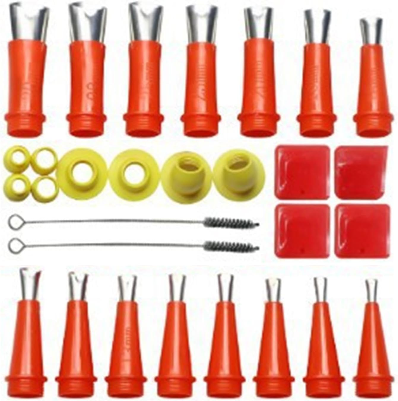 Caulk Tips 29 Caulk Nozzle Tip Tool Kits Reusable Integrated Rubber ...