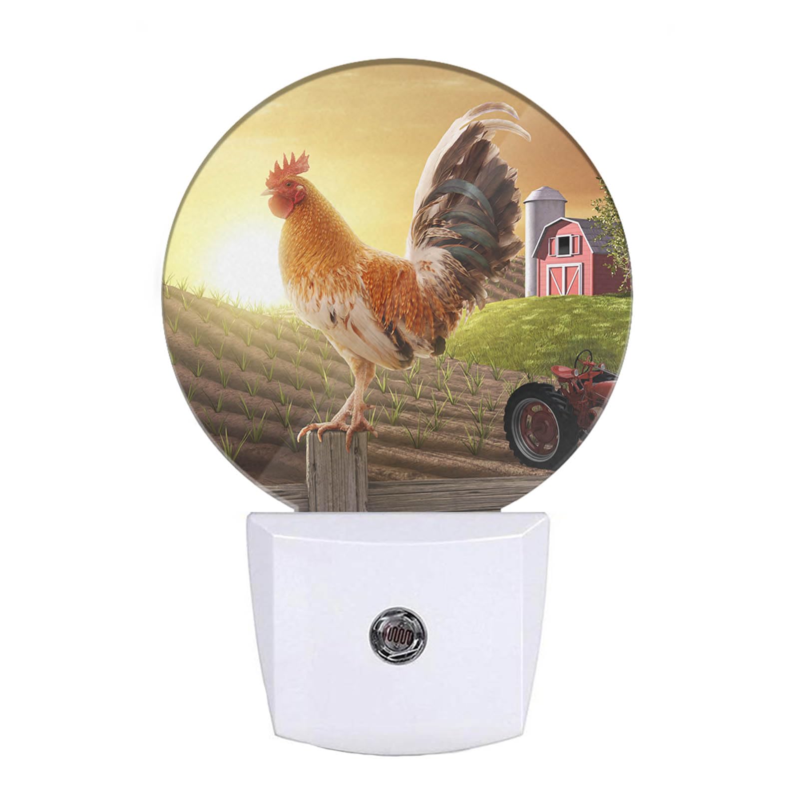 EKOBLA Rooster Night Lights Plug into Wall Rustic Cock Standing on The ...