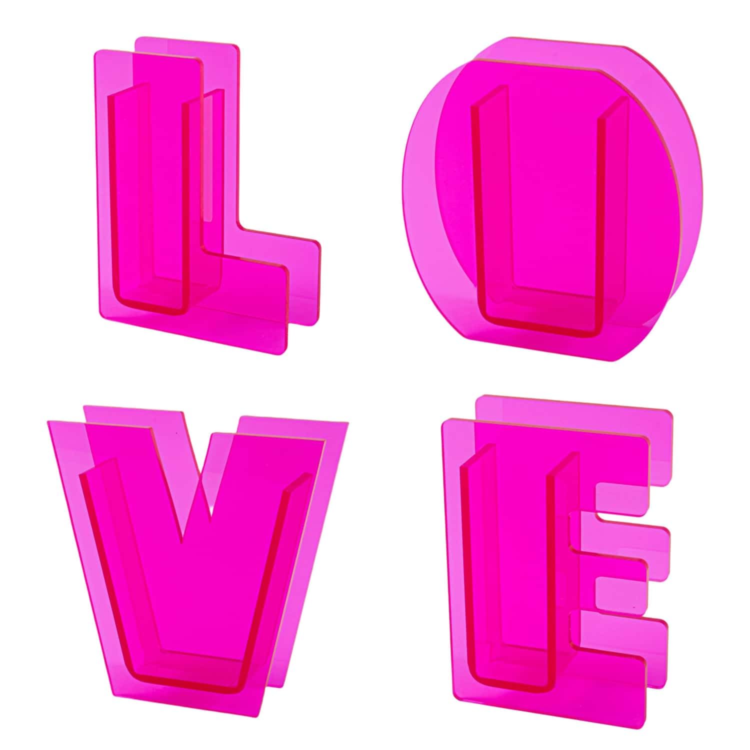 Amazon.com: HLYU 4 Pcs Acrylic Vase Set, Love Vase for Centerpieces ...