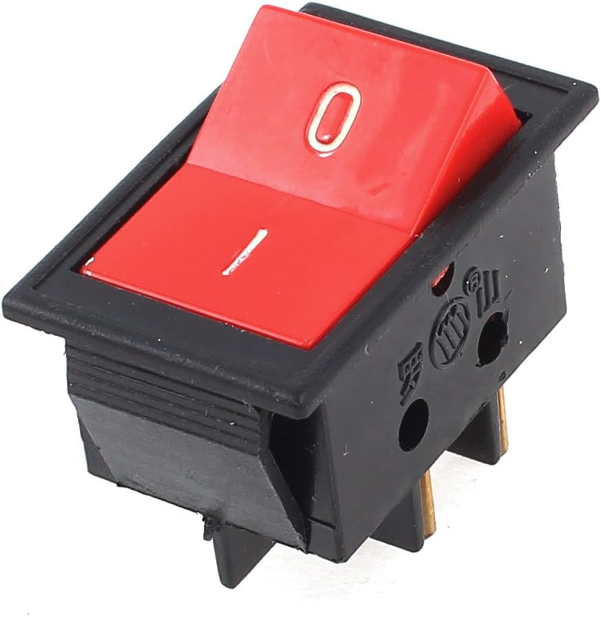 Amazon.com: Qtqgoitem Red Snap-in ON-Off Power Rocker Switch 4 Pins ...