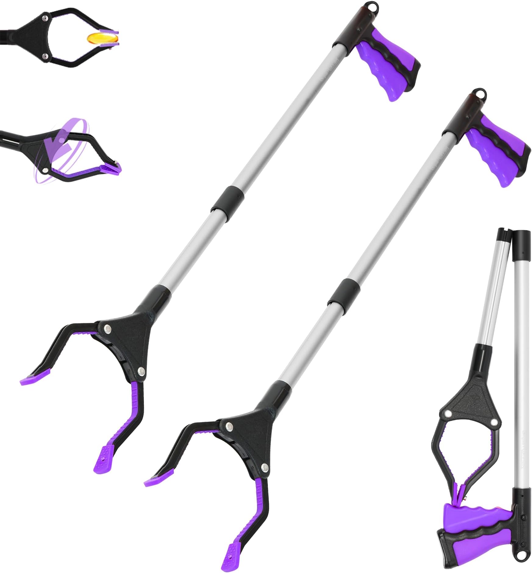 Amazon.com: Upgrade 2-Pack Foldable 32" Grabber Reacher Tool ...