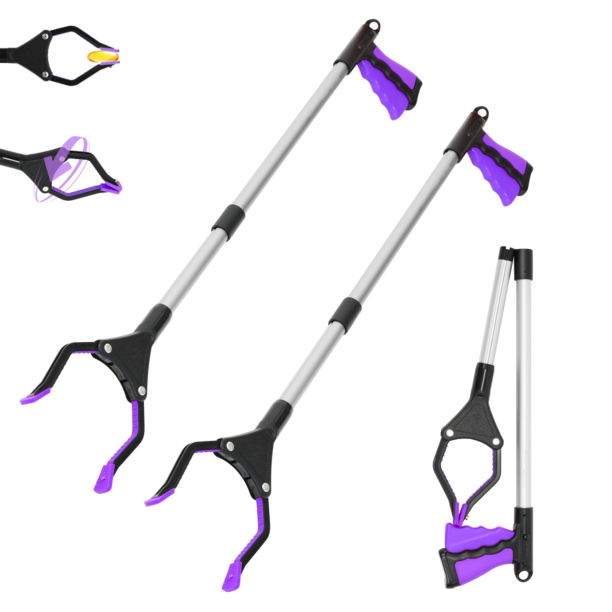 Amazon.com: Upgrade 2-Pack Foldable 32" Grabber Reacher Tool ...