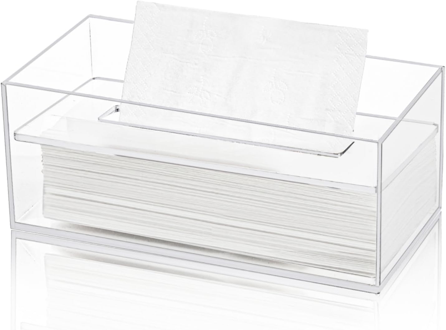 Amazon.com: Dicunoy Acrylic Tissue Box Holder with Sinking Lid ...