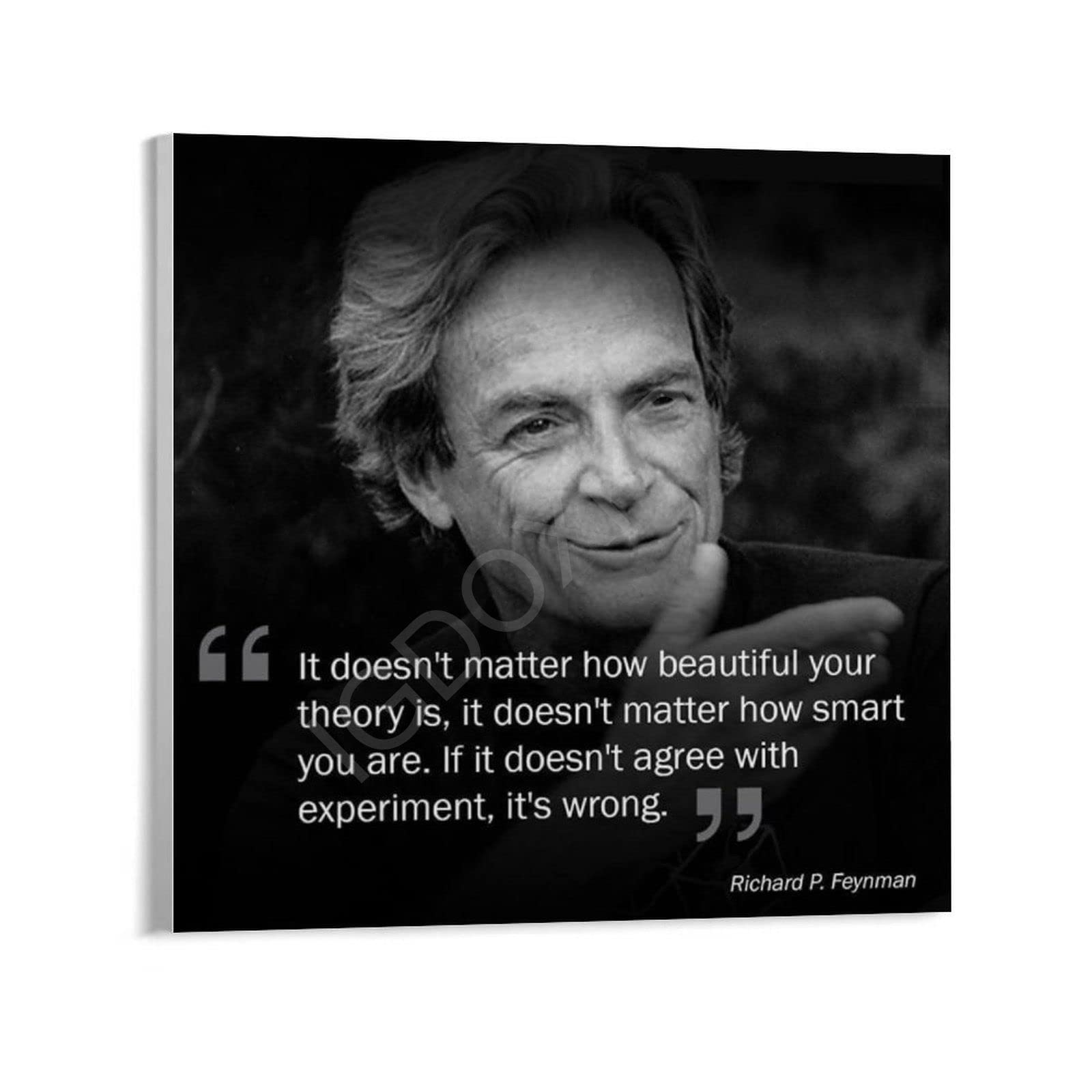 Amazon.com: UMATR Richard Feynman Poster Black and White Inspirational ...