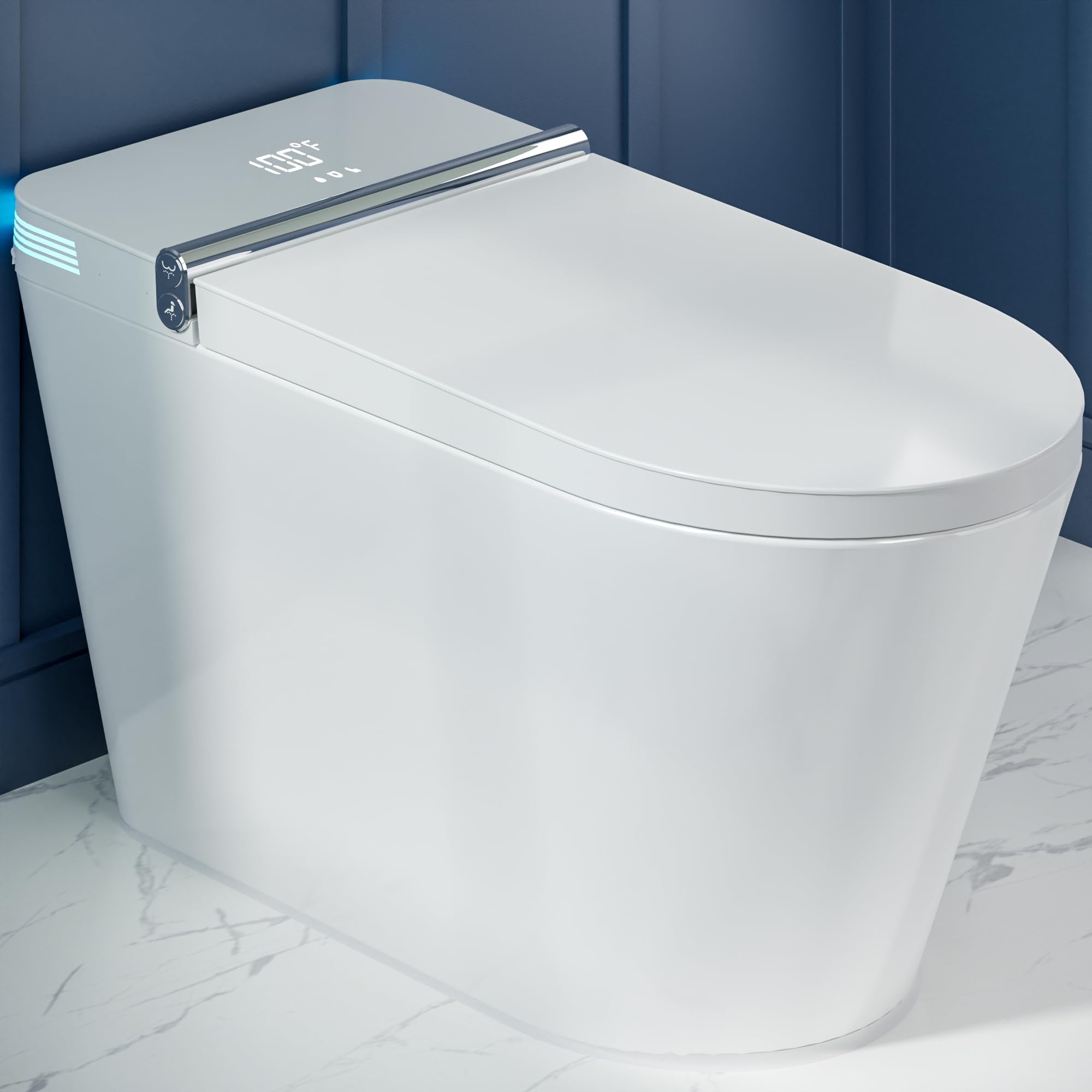 Loniko Smart Toilet with Bidet Built in, Auto Open & Close, Foot ...
