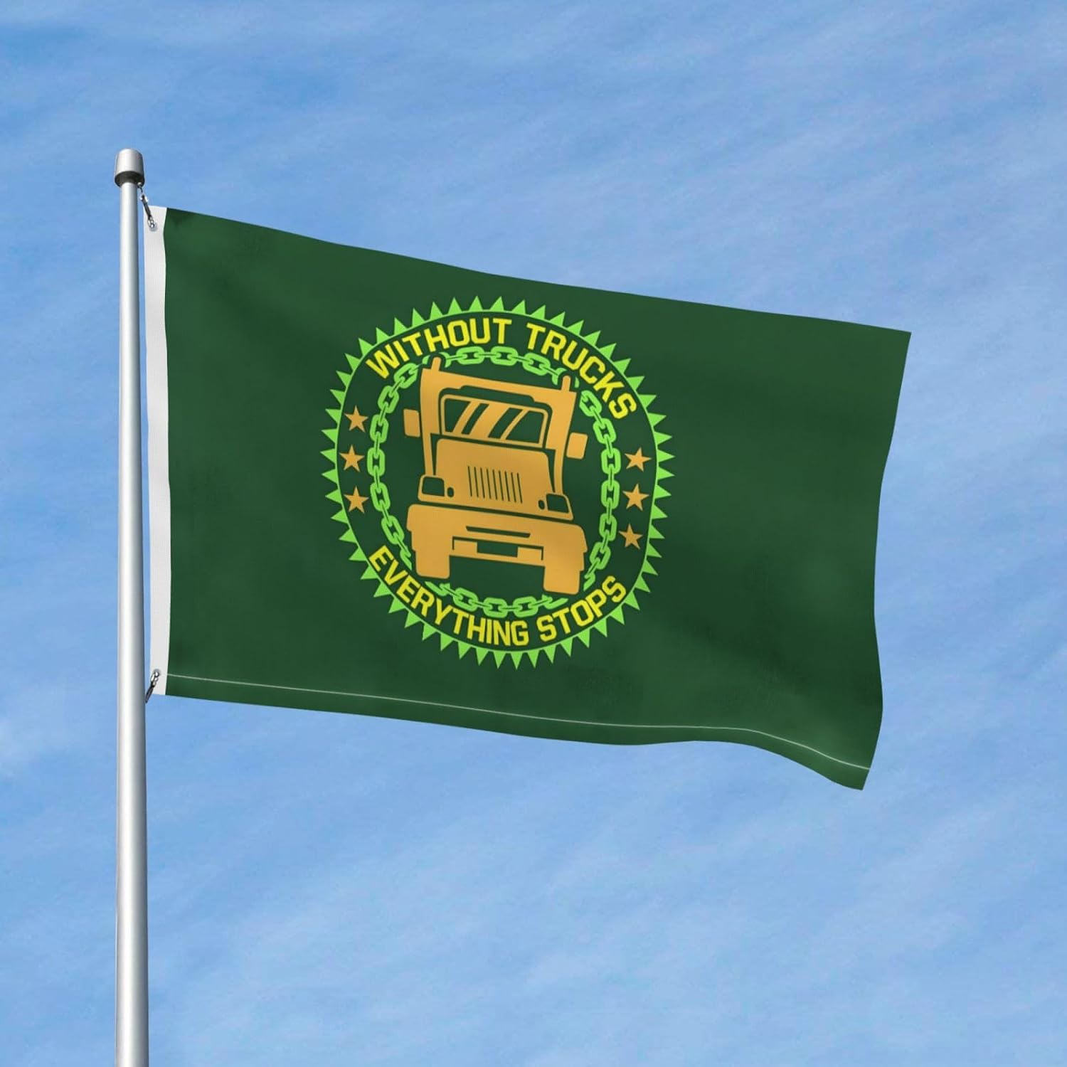 Amazon.com : Without Trucks Everything Stops Flag For Outdoor Indoor ...