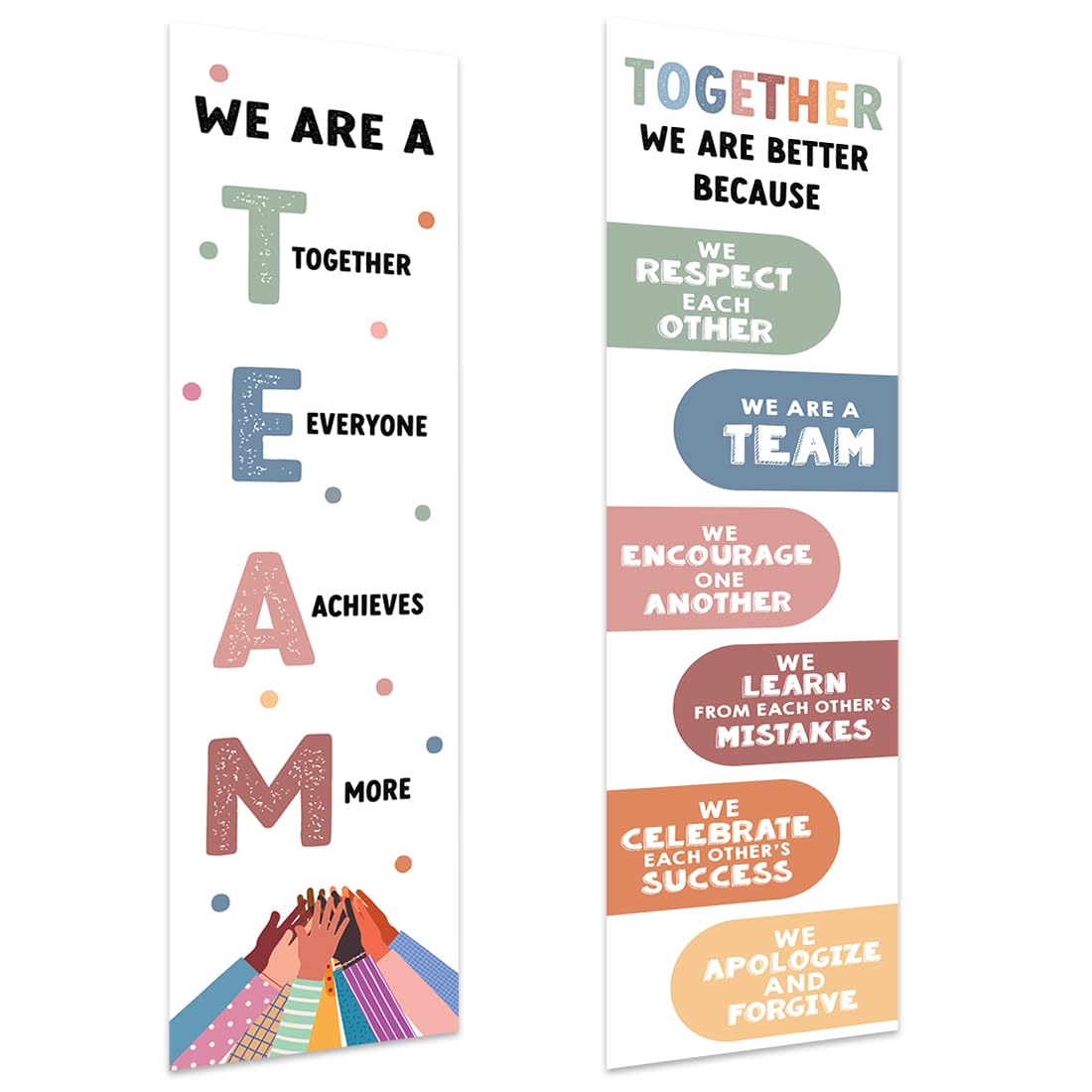Amazon.com: Andaz Press 13"x48" Large Team Classroom Banner Poster Sign ...
