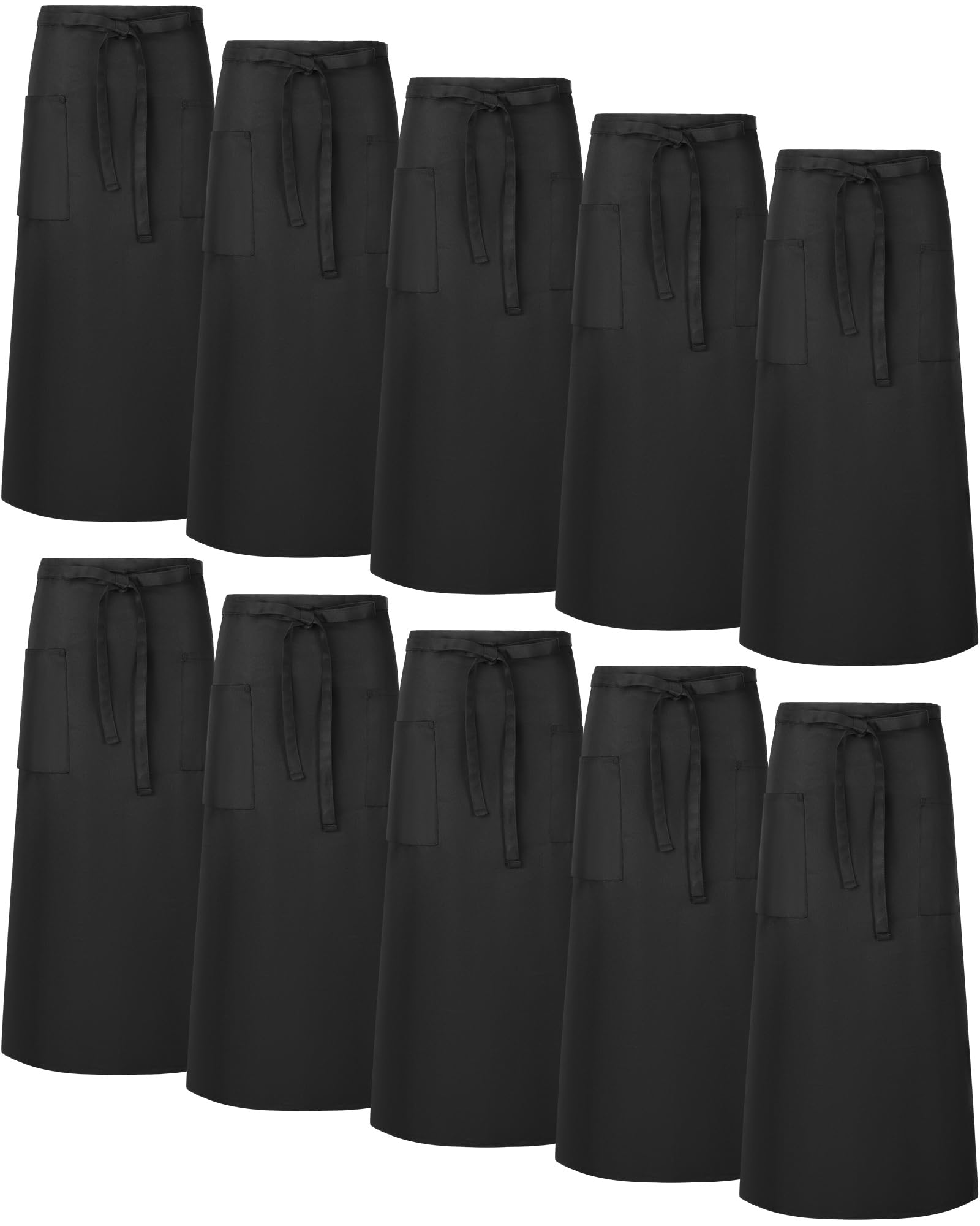Amazon.com: Xtinmee 10 Pcs Bistro Aprons Two Pockets Bistro Aprons ...