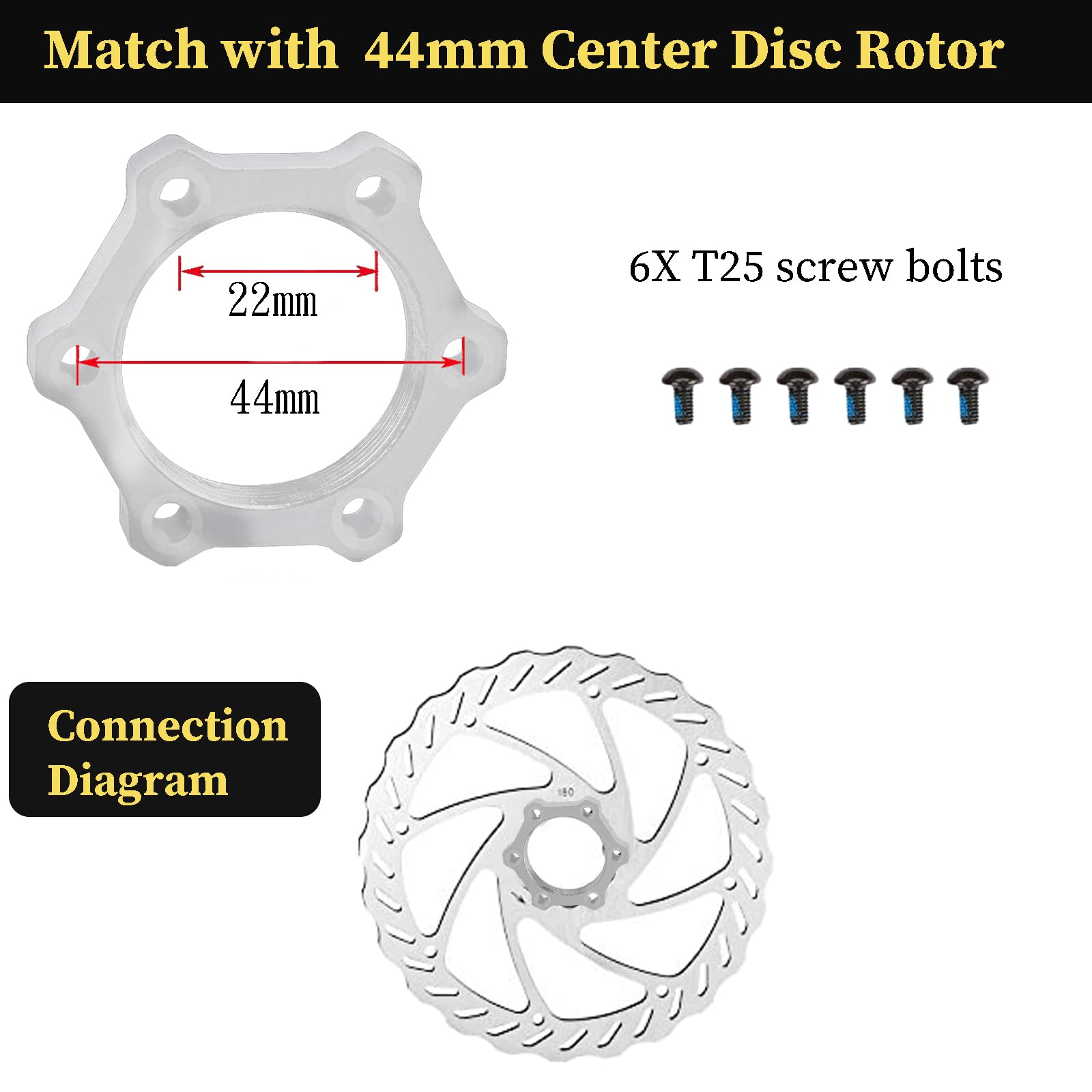 Snapklik.com : RUJOI Disc Brake Conversion Kit, 1Pcs Disc Brake Adapter ...