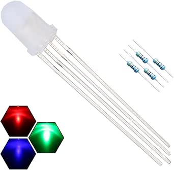 Amazon.com: EDGELEC 100pcs 5mm RGB Tri-Color (Red Green Blue Multicolor ...