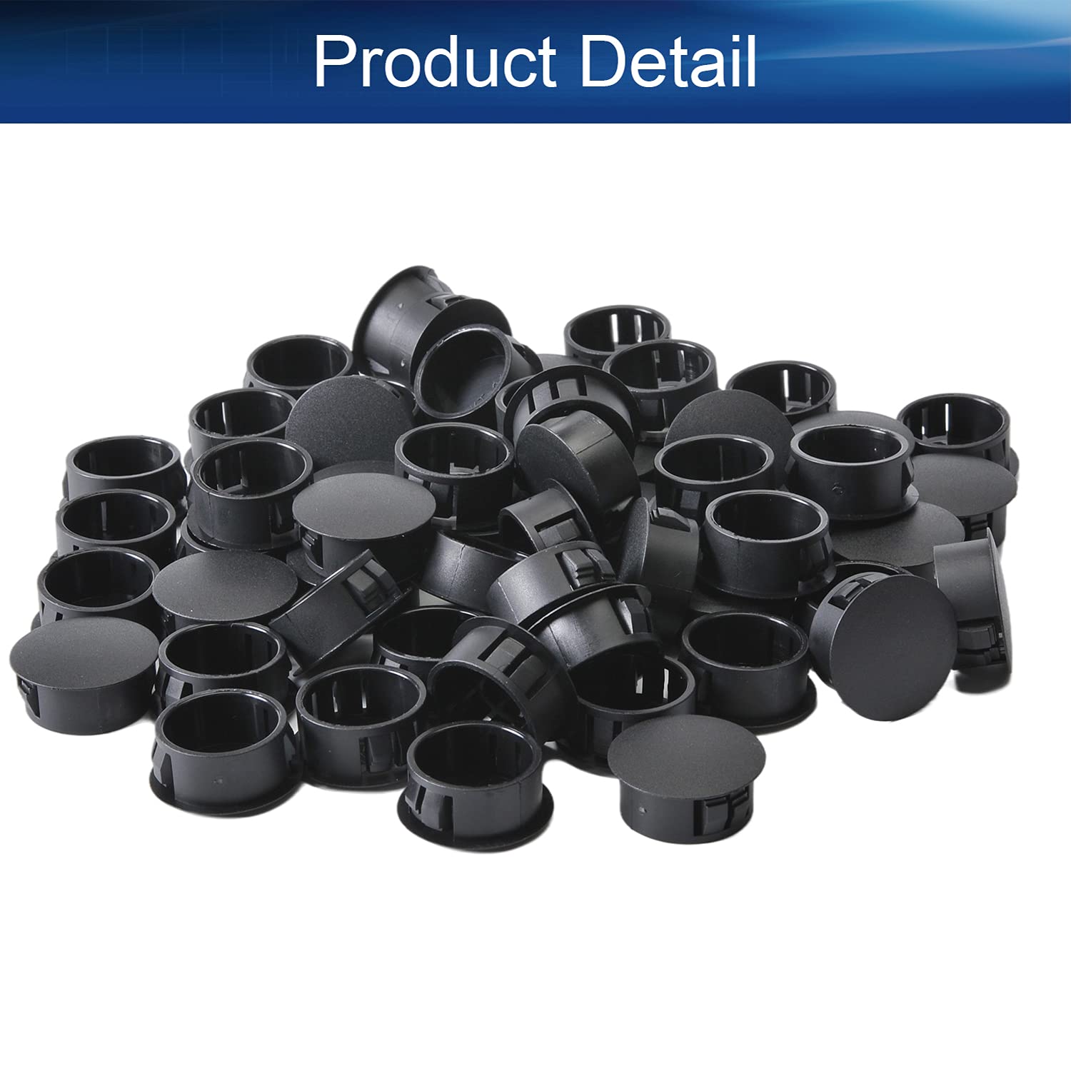 Snapklik.com : 100pcs Hole Plugs 7/8" / 22mm Nylon Plastic Round Snap ...