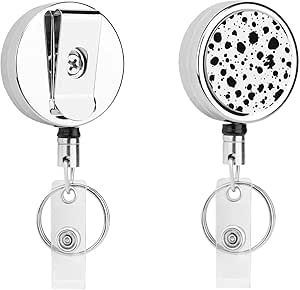 Amazon.com: Spotted White with Black Polka Dots Dalmatian Metal Badge ...