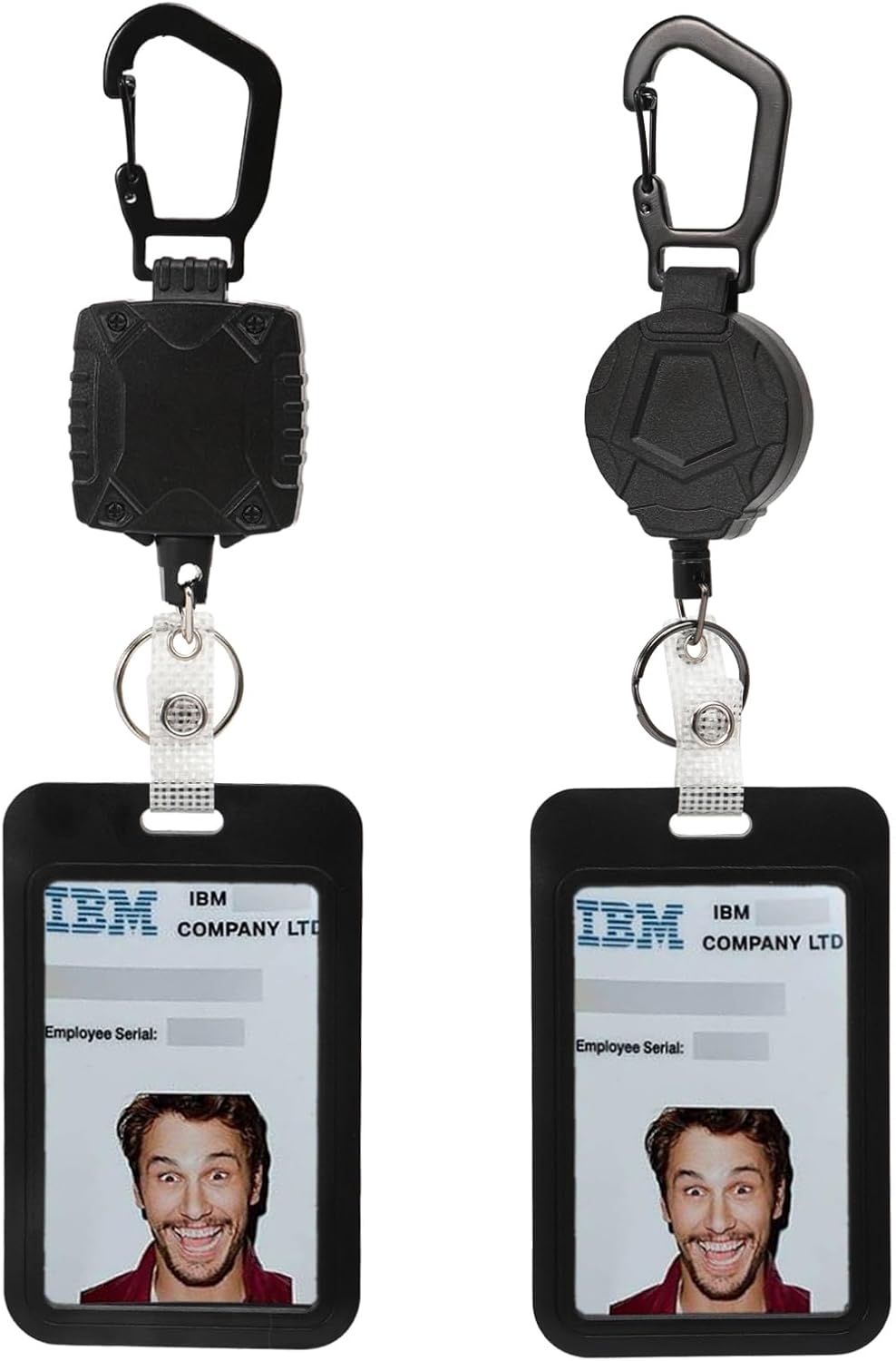 Amazon.com : 2 Pack ID Badge Holder with Clip Badge Reels Retractable ...