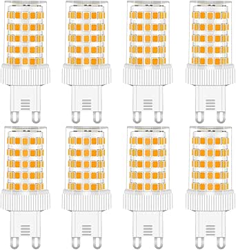 G9 LED Light Bulbs 10W, 800LM, Warm White 3000K, Equivalent to 50W-100W ...
