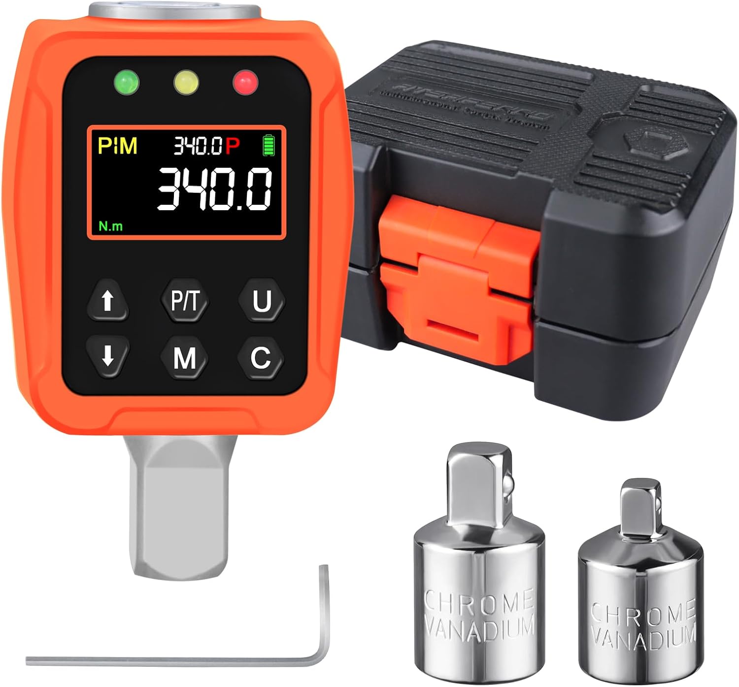 ATsafepro Digital Torque Adapter 1/2" 17-340 Nm,Digital Torque Wrench ...