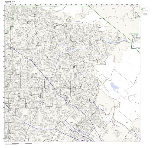 Amazon.com: Working Maps Orange, CA Zip Code Map Laminated : Office ...
