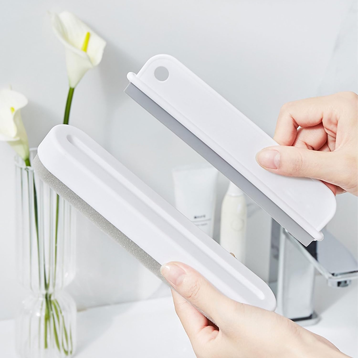 Amazon.com: ESUOHYM 2 in 1 Countertop Squeegee and Sponge Brush Small ...