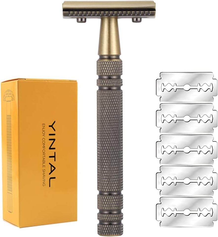 Amazon.com: Yintal Double Edge Safety Razors,Classic Men Shaving ...