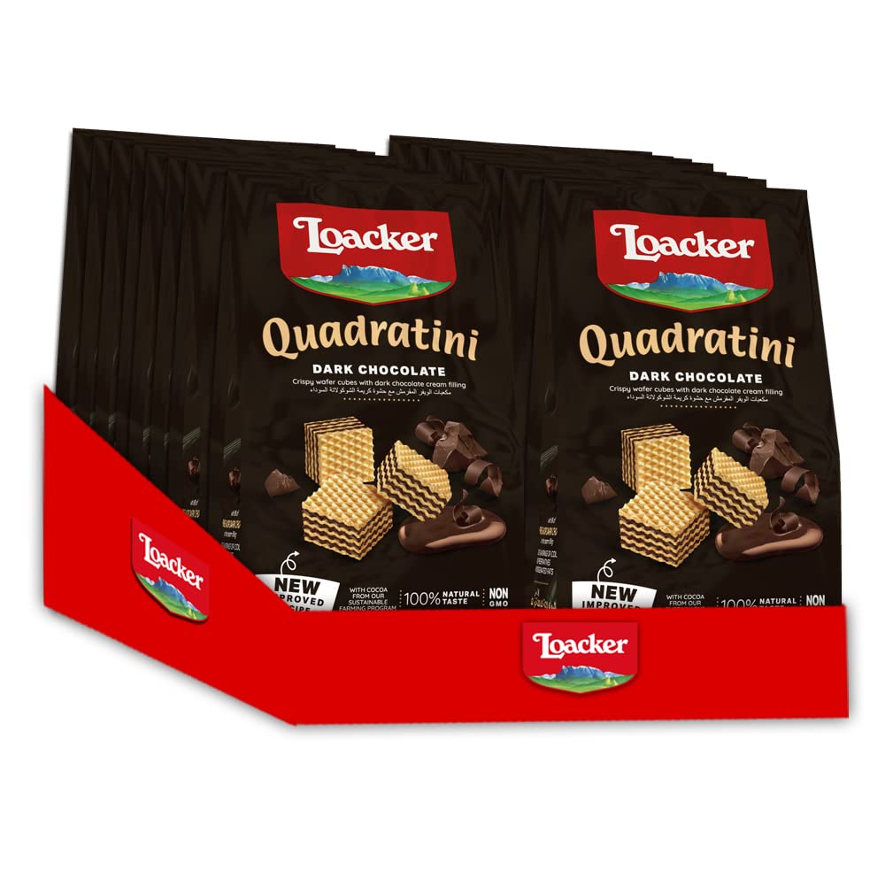 Loacker Quadratini Dark Chocolate 125g - Italy (Pack of 18) : Amazon.in ...