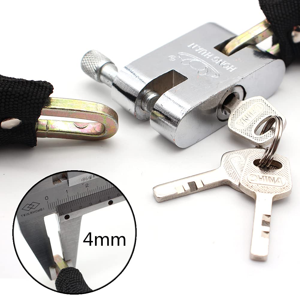 Bike Lock WANLIAN Chain,Motorcycle Chain Lock,Uncuttable Chain And Bike ...