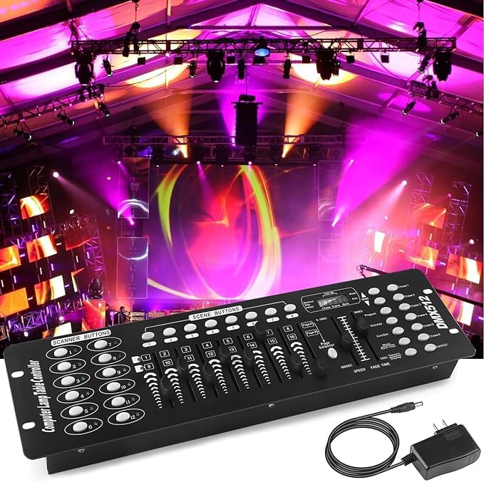 U'King DMX Controller, 192 Channel DMX 512 Light Controller DMX Console ...