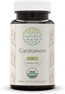 Amazon.com: HerbEra Cardamom USDA Organic 60 Capsules | Natural Herbal ...