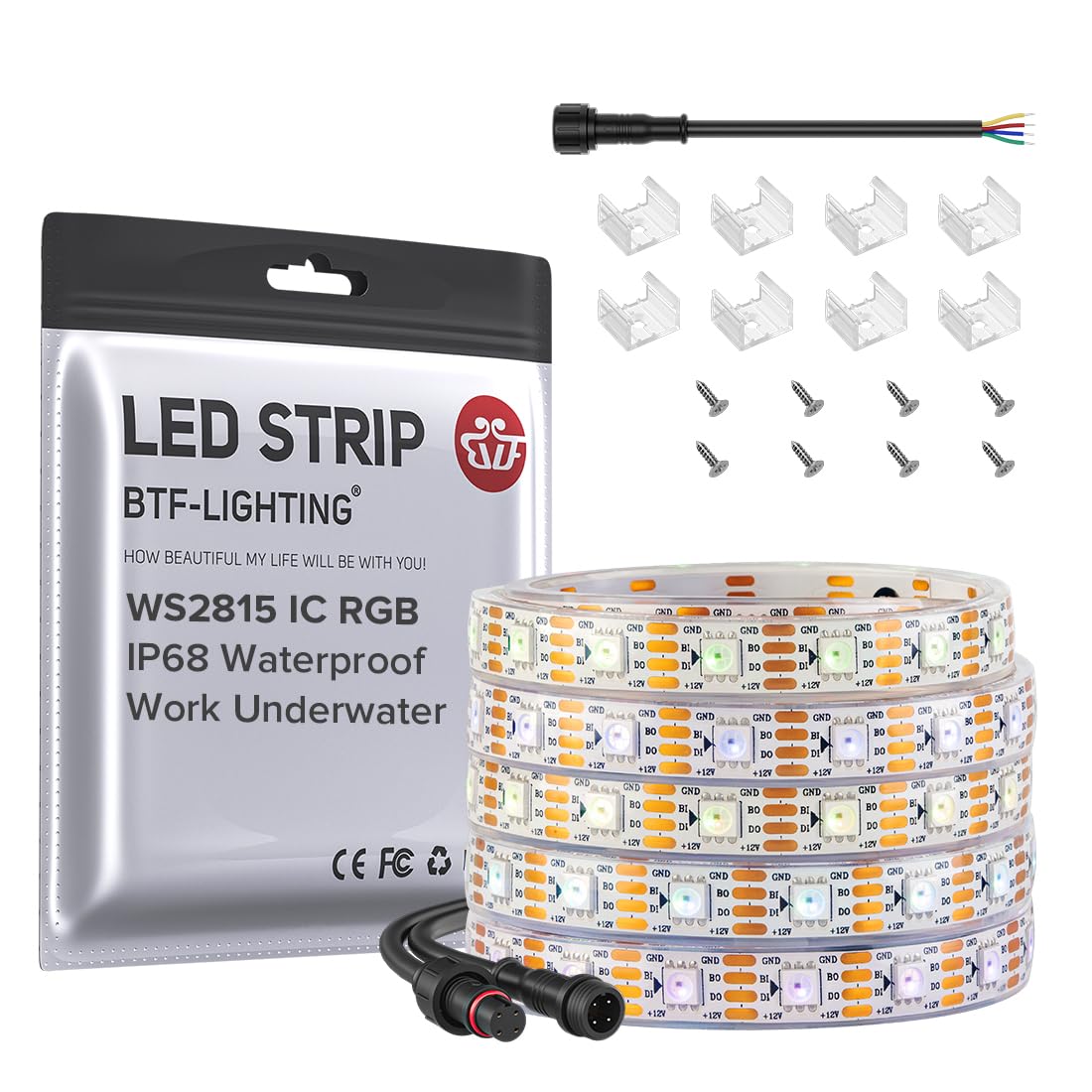 Amazon.com: BTF-LIGHTING IP68 Waterproof Outdoor WS2815(Upgraded ...