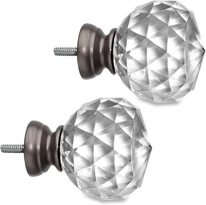 Amazon.com: Cambria® Premier Complete Curtain Rod Finials, Premium ...