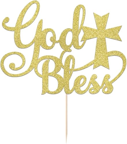 God Bless Cake TopperCake Pick First Communion Cake Decoration for ...