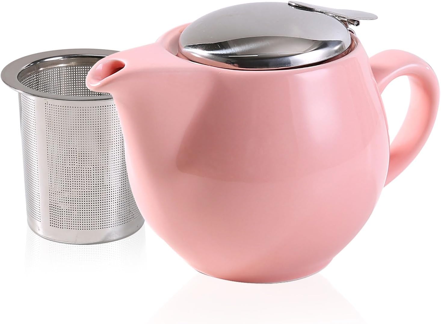 Amazon.com | Auxmeware - Small Ceramic Teapot With Stainless Steel ...