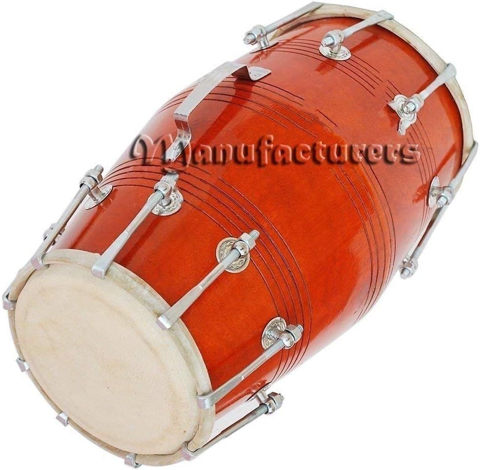 Amazon.com: PROFESSIONAL QUALITY DHOLAK DRUM~HAND MADE INDIAN~SHESHAM ...