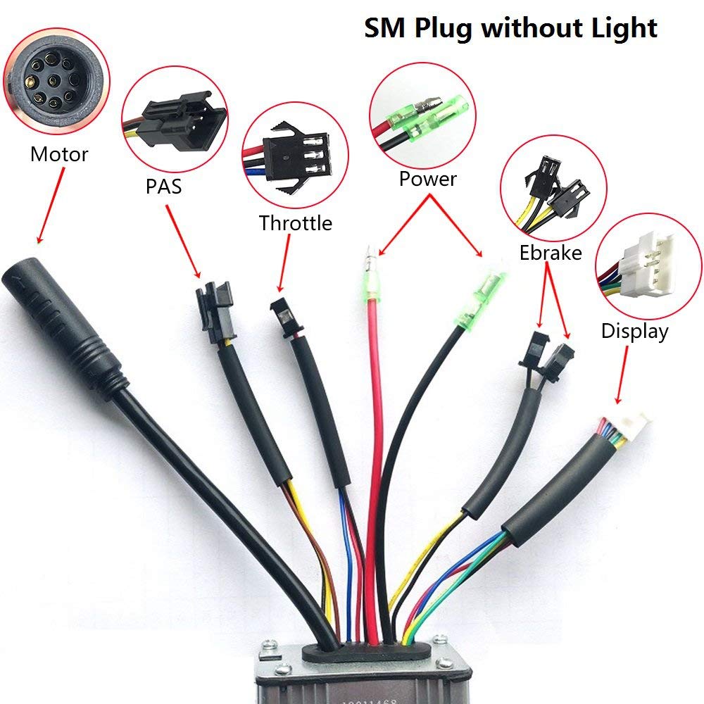 Electric Bike Cable Set Suanzua E-Bike Cable Set – 1-to-5 Waterproof ...