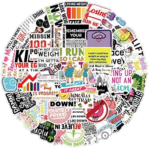 Amazon.com: 54Pcs Lose Weight Theme Stickers Pack, Inspirational ...
