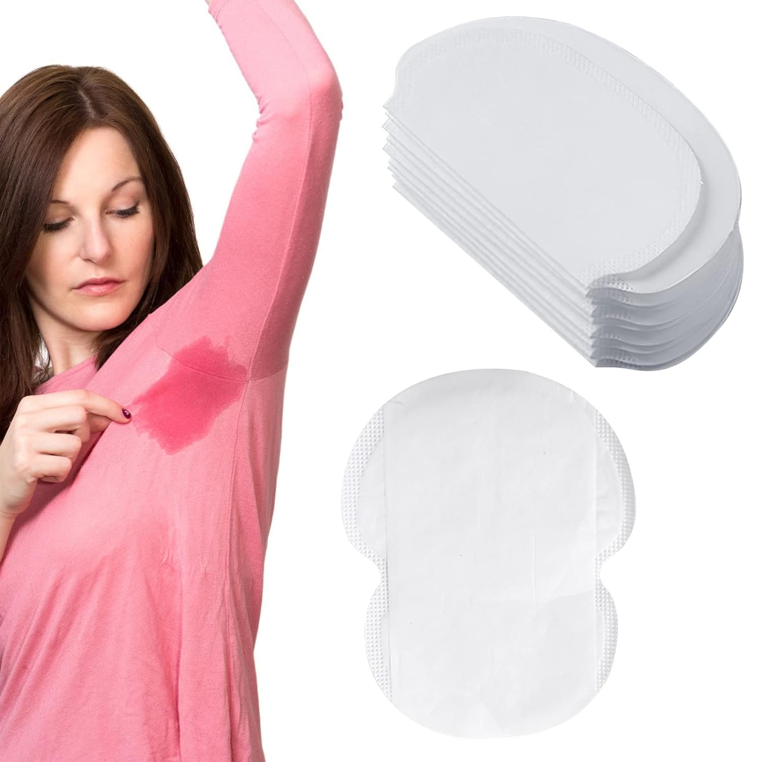 Amazon.com : 100 Pack Underarm Sweat Pads for Women, Armpit Sweat ...