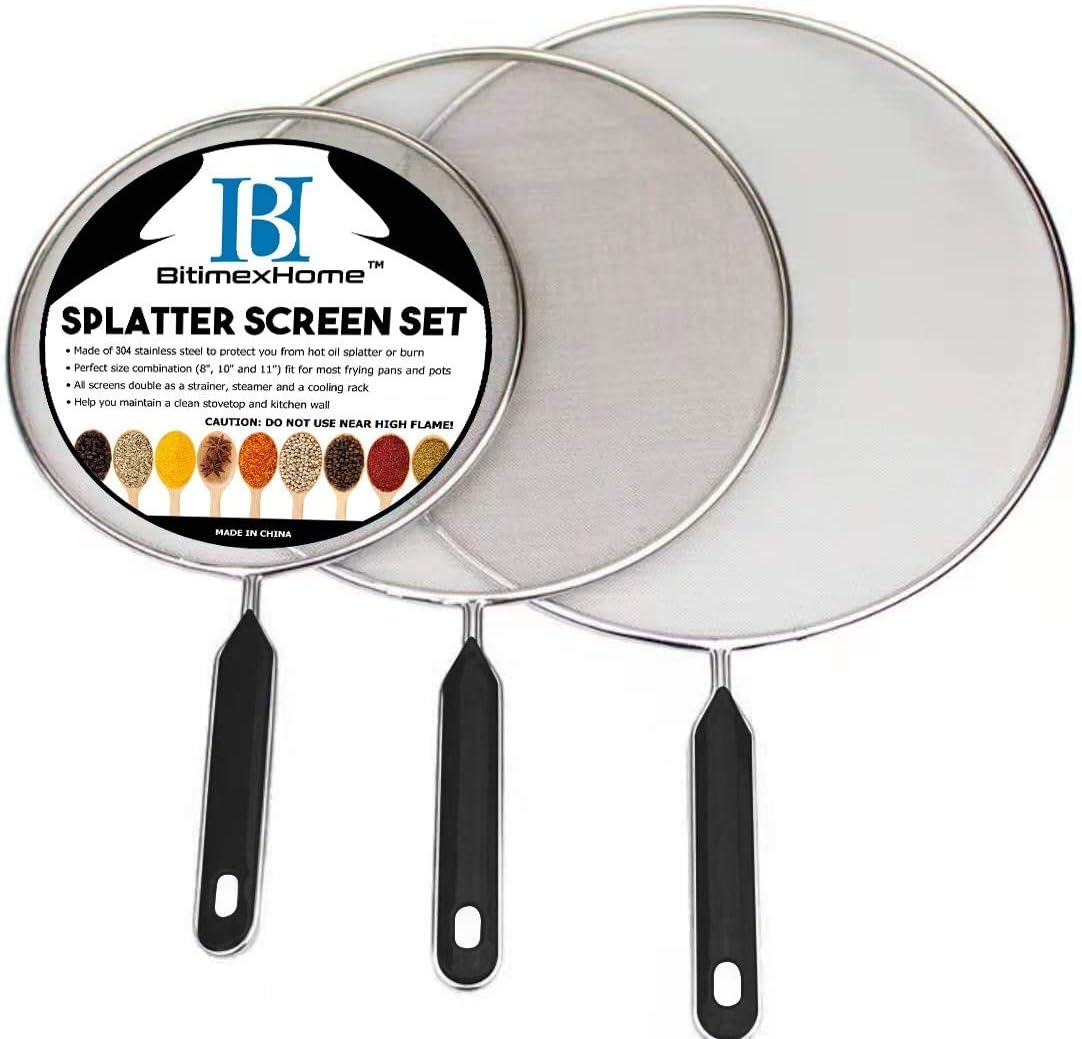 Amazon.com: BergKoch Splatter Screen for Frying Pan - 13 Inch Stainless ...