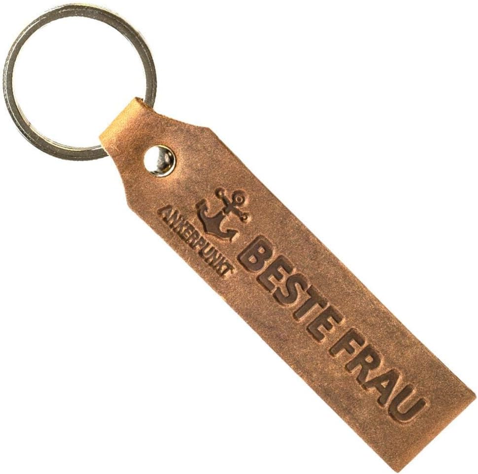 ANKERPUNKT Leather Key Ring With Engraved Woman Made In Germany – BigaMart