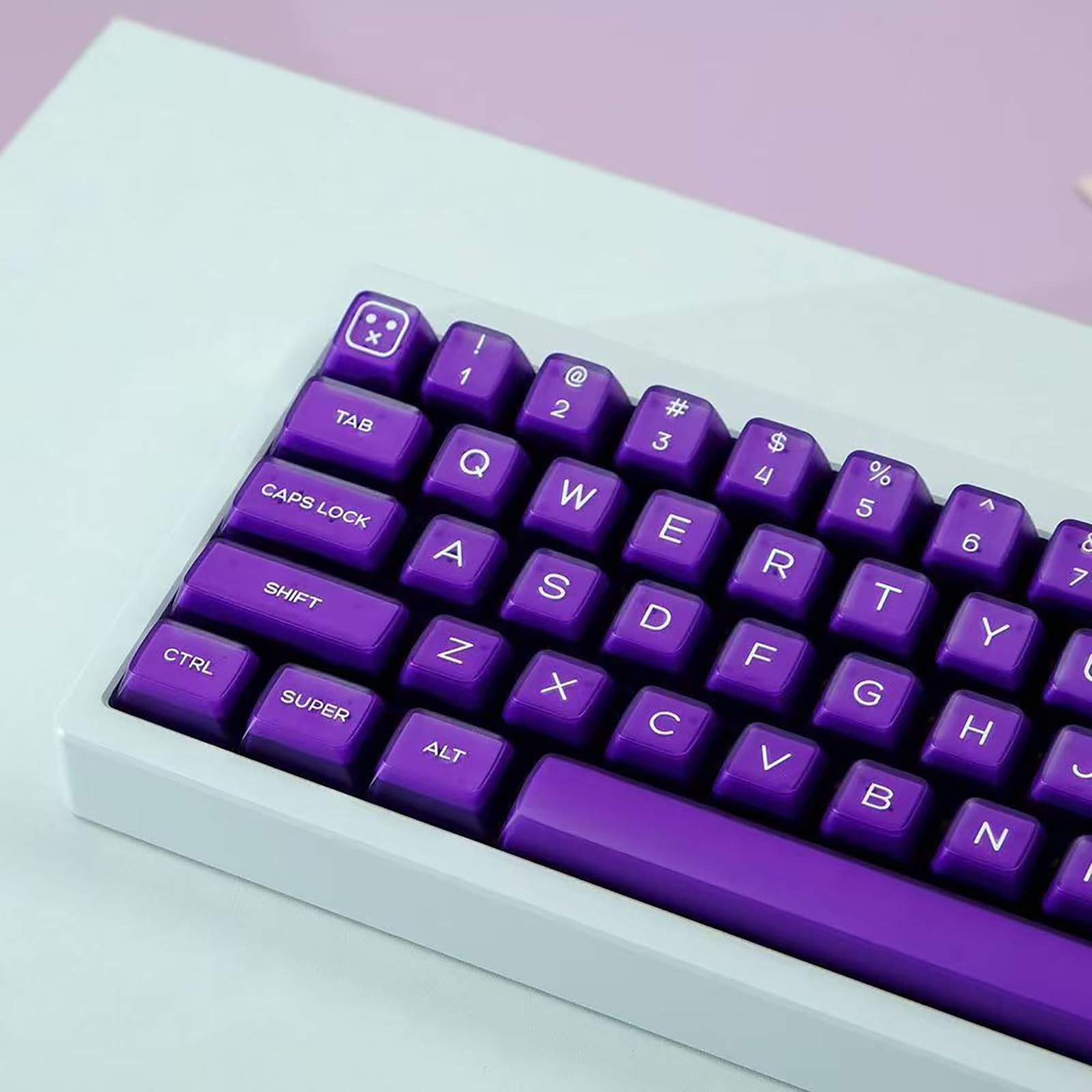 Amazon.com: 142 Keys PBT Doubleshot Transluent Keycaps Purple SA ...