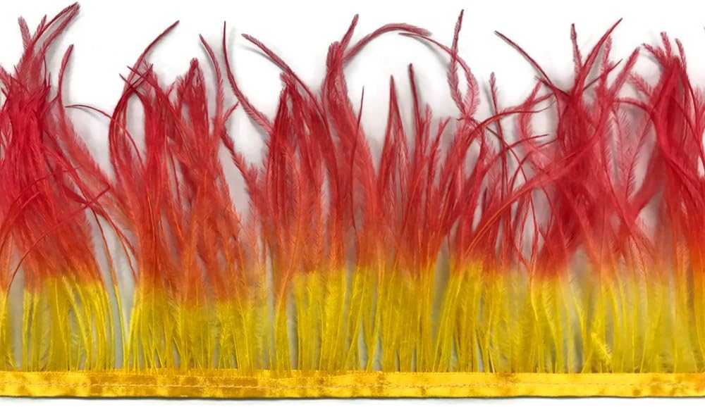 Amazon.com: Moonlight Feather | 6 Inch Strip - Fiery Red Ombre Ostrich ...