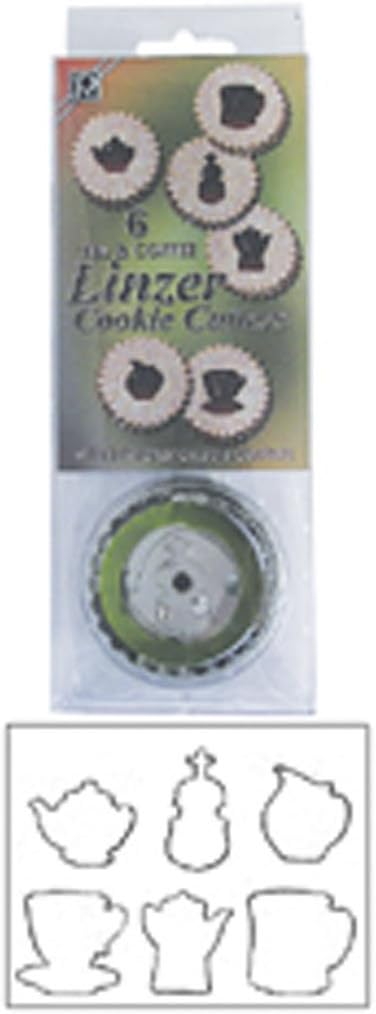 Amazon.com: Dress My Cupcake Linzer English Tea 6-Piece Cookie Cutter ...
