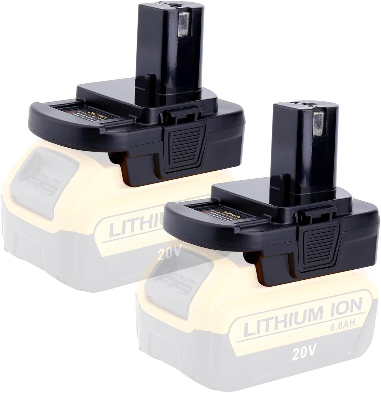 Amazon.com: 2 Pack DM18RL Adapter Replacement for Ryobi 18V Battery ...