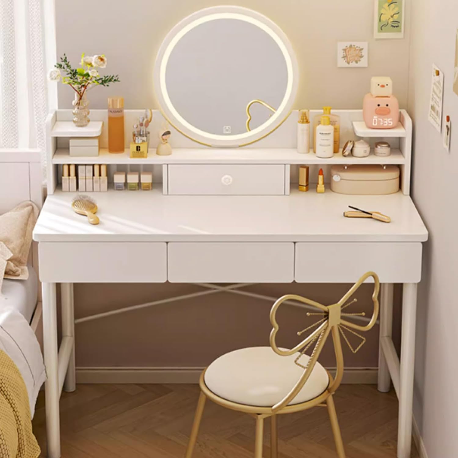beaka Toeletta Trucco con Luci, Toeletta Trucco Salvaspazio Scrivania ...
