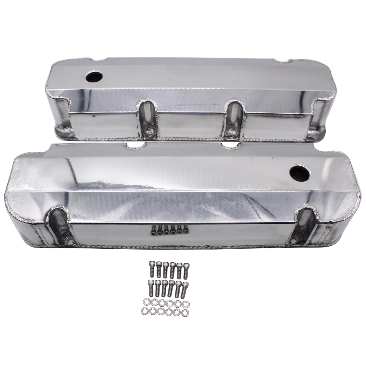 Snapklik.com : Polished Fabricated Aluminum Valve Covers Fits Ford 429 ...